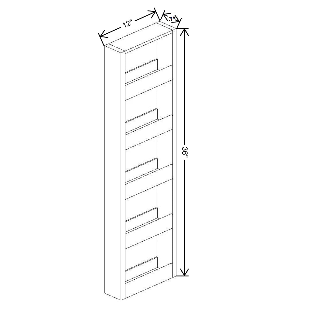 Fabuwood Allure Galaxy Timber 03"W x 36"HSpice Pull Out Wall {Fil/Cab ...